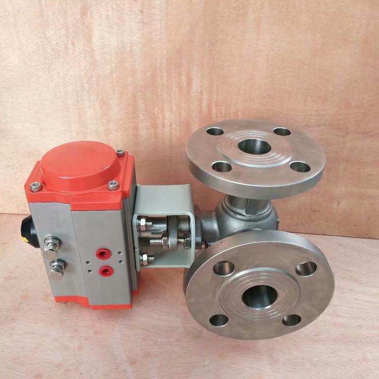 Q645F/Q644F-科锐福 气动螺纹三通球阀 气动丝口三通球阀 气动三通球阀-温州科锐福阀门有限公司